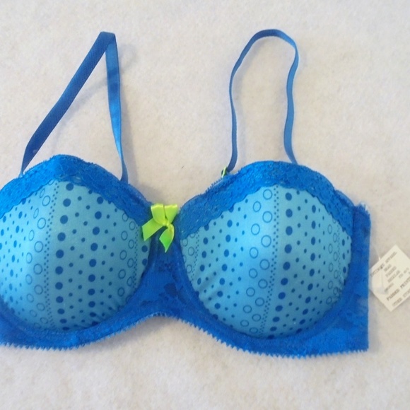 Black Fuchsia | Intimates & Sleepwear | Blk Fuchsia 34d Blue Underwire ...